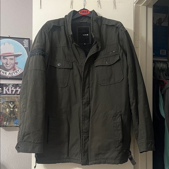 Hurley | Jackets & Coats | Hurley Dark Green Military Jacket | Poshmark
